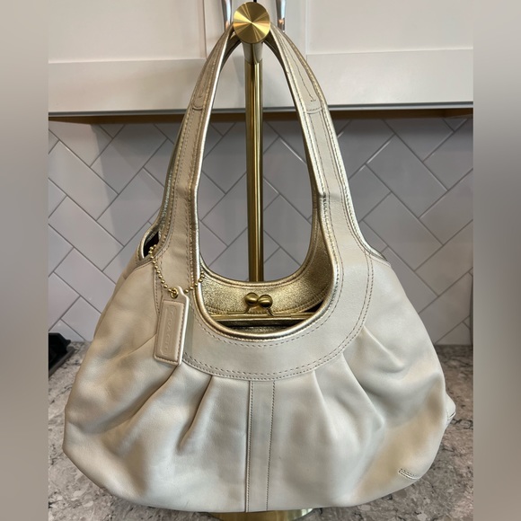 Coach | Bags | Coach Ergo Tattersall With Kisslock Cream Satchel ...